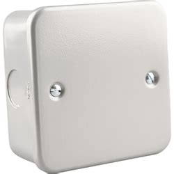 Wessex Metal Clad Blank Plate With Back Box 1 Gang Toolstation