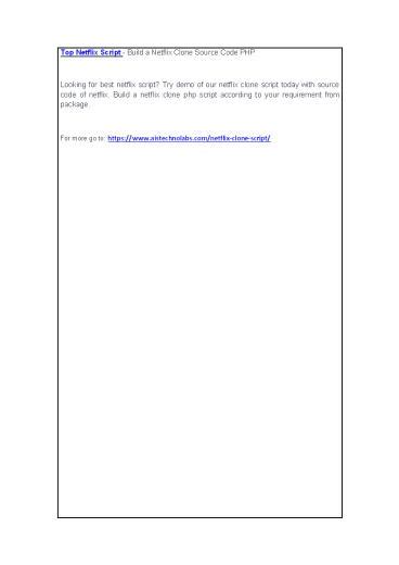 Ppt Top Netflix Script Build A Netflix Clone Source Code Php