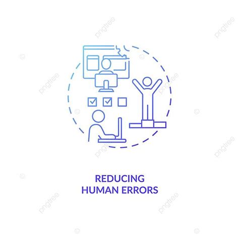 Reducing Human Errors Concept Icon Drawing Error Line Vector Drawing