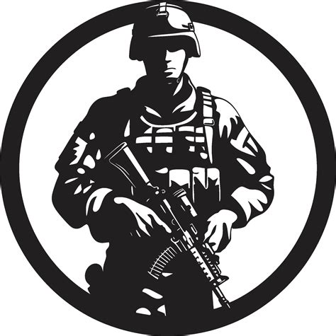 Combatant Vigil Vector Soldier Icon Defender S Valor Black Military