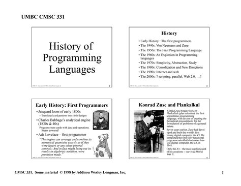 SOLUTION History Of Programming Languages Studypool
