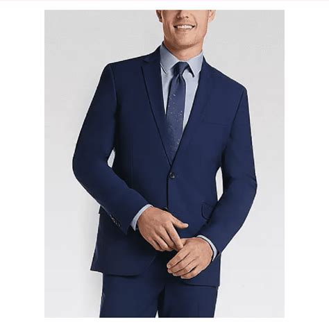 Kenneth Cole Reaction Techni Cole Slim Fit Suit Jacket Navy Size 44l