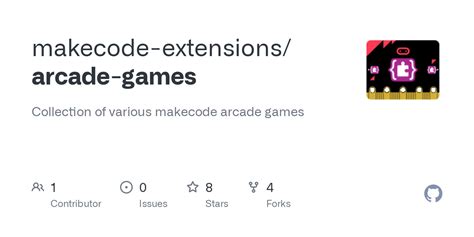 github makecode extensions arcade games collection of various