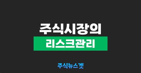 주식시장에서의 리스크 관리 전략과 필수 원칙