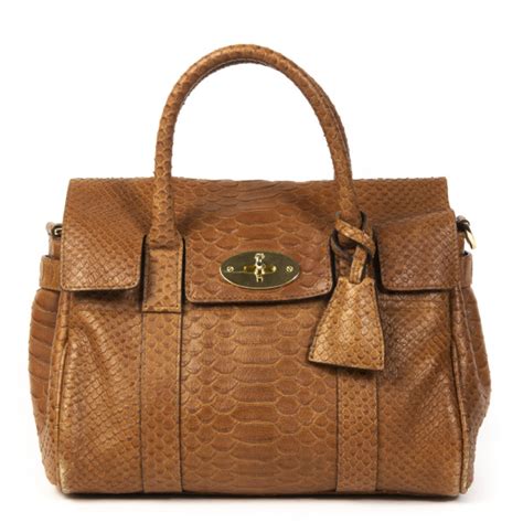 Mulberry Bayswater Python Mini Bag Labellov Buy And Sell Authentic Luxury