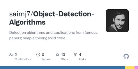 Github Saimj7object Detection Algorithms Detection Algorithms And