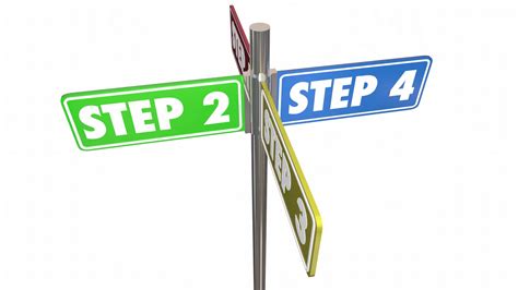 steps 1 2 3 4 instructions to procedure stock motion graphics sbv