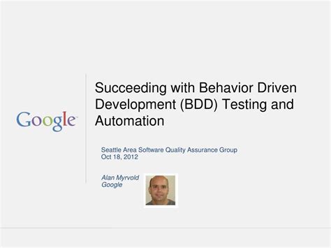 PPT Succeeding With Behavior Driven Development BDD Testing And Automation PowerPoint