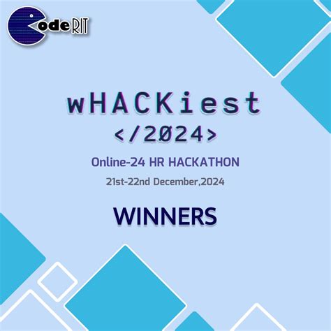 Coderit Coderit Is Back With Its Flagship Event “whackiest 2024” The