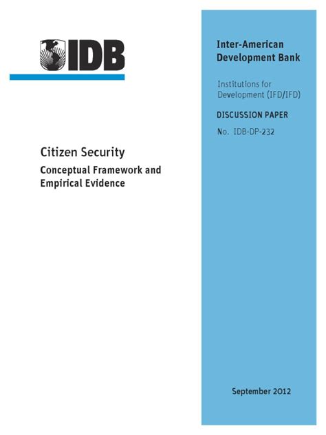 Citizen Security Conceptual Framework And Empirical Evidence Pdf