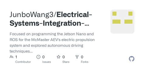 Github Junbowang3electrical Systems Integration Project Focused On