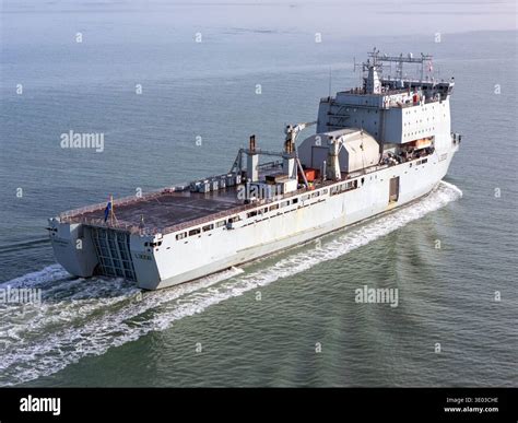 Rfa Mounts Bay L3008 Is An Auxiliary Landing Ship Dock Operated By The Royal Fleet Auxiliary