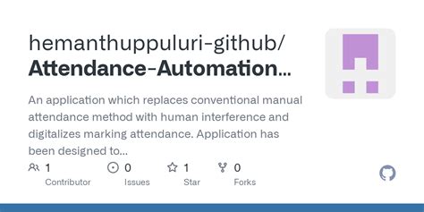 Github Hemanthuppuluri Github Attendance Automation Application An Application Which Replaces