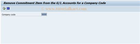 OFD SAP Tcode Delete Commitment Item From G L Account