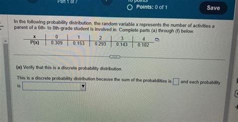Solved In The Following Probability Distribution The Random