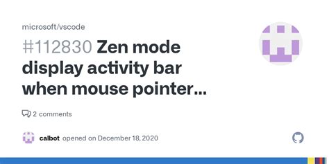 Zen Mode Display Activity Bar When Mouse Pointer Moved To The Edge Of The Screen Issue