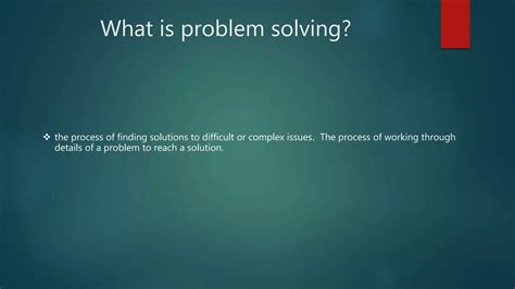 Problem Solving Presentation Pptx