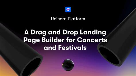 a drag and drop landing page builder for concerts and festivals