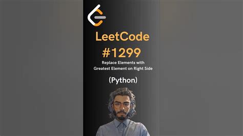 Leetcode1299 Replace Elements With Greatest Element On Right Side