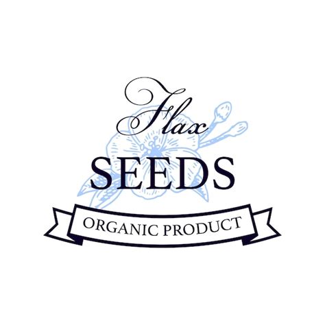 Premium Vector Flax Logo Template With Hand Drawn Element