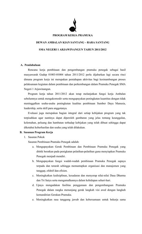 Program Kerja Pramuka 1112 Rtf