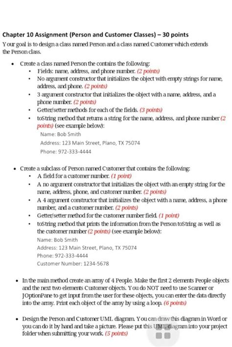 solved chapter 10 assignment person and customer classes