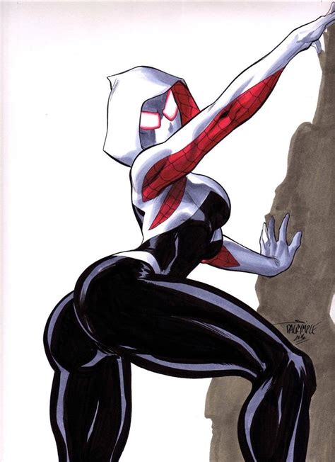 Sexy Gwen Stacy Spider Woman Spider Man Original Art By Scott Dalrymple