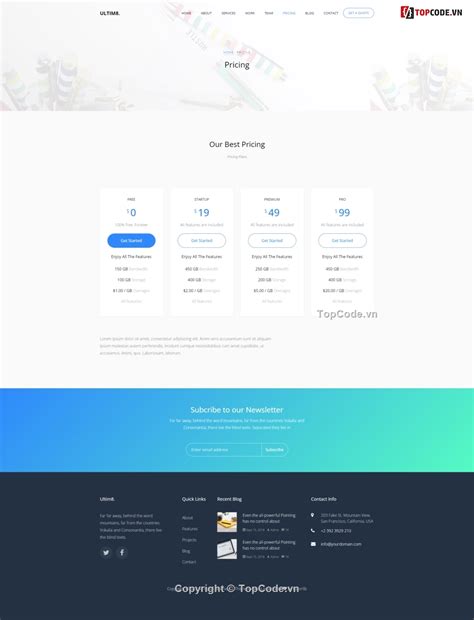 Template website giới thiệu dịch vụ