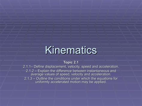 vectors and scalars and kinematics ppt physics science