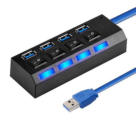 USB Hub 3 0 4 7 Port USB 2 0 Hub Splitter With ON OFF Switch Multi USB C Hab High Speed 5Gbps