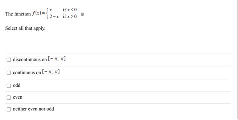 solved the function f x { x ifx 0 if x 0