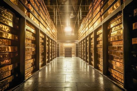 Premium Ai Image Secure Vault Filled With Gold Invoking The Feeling Of Security And Peace Of Mind