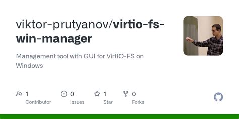 GitHub Viktor Prutyanov Virtio Fs Win Manager Management Tool With GUI For VirtIO FS On Windows