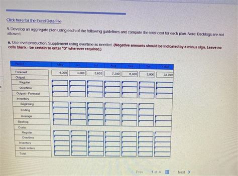 solved click here for the excel data file 1 develop an