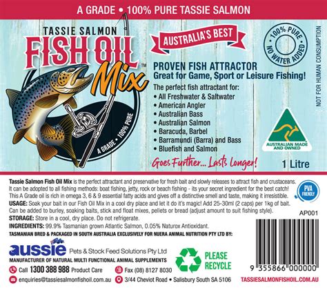 Tassie Salmon Fishing Oil Attractant 250ml Tassie Salmon Fish Oil