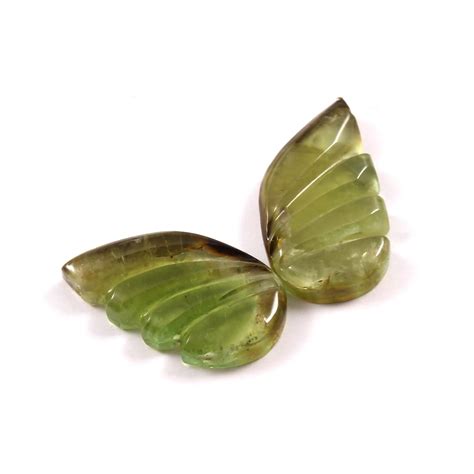 Tourmaline Carving Natural Bio Tourmaline Hand Carved Butterfly Wings