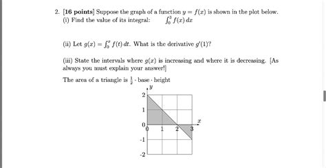 solved 2 16 points] suppose the graph of a function y