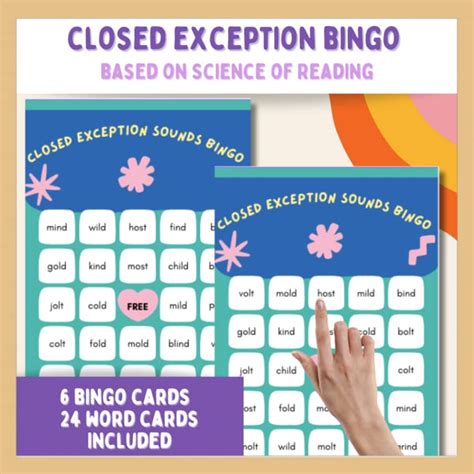 Closed Exception Bingo By Beckys Bookshelf Tpt