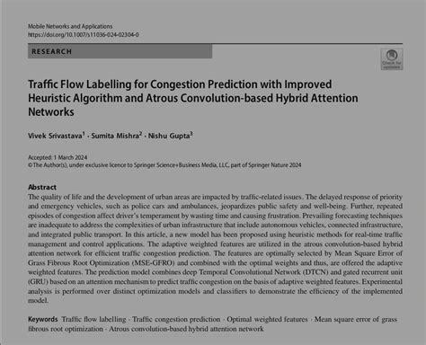 Vivek Srivastava On Linkedin Research Trafficmanagement Urbanmobility Deeplearning…