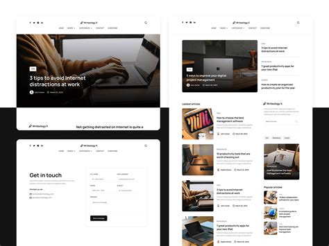 Writeology X Membership Blog Webflow Template On Behance