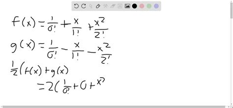 SOLVED If F X N 0 X N N And G X N 0 1 N X N N Find The Power Series Of 1