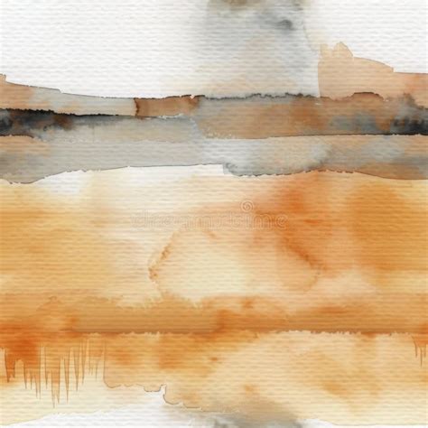 Serene Abstract Watercolor Landscape In Earth Tones Stock Image Image Of Strokes Texture