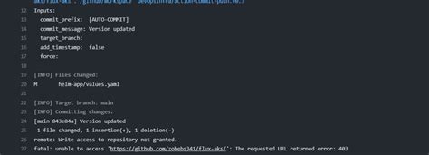 using this repo devops infra action commit push