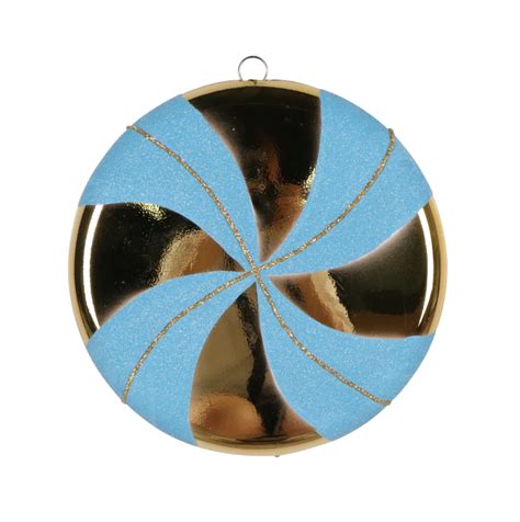 6 Candy Disk Blue And Gold Nicks Seasonal Décor