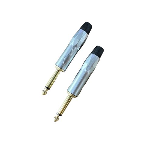 Large Gold Plated Audio Plug 6 35mm Mono Microphone Plug Roccer