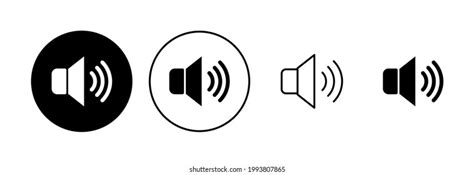 Speaker Icon Set Volume Icon Vector Stock Vector Royalty Free