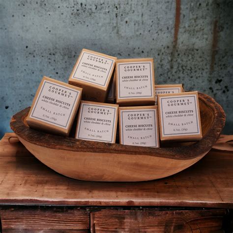 White Cheddar And Chive Cheese Snack Biscuits Coopers Gourmet