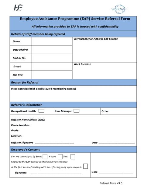 Fillable Online Eap Referral Form V5 Eap Referral Form V5 Fax Email