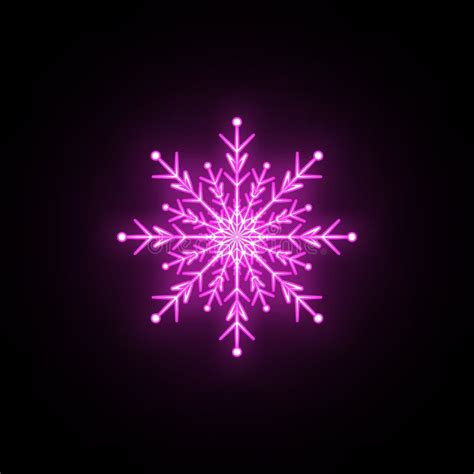 Snowflake Neon Icon Simple Thin Line Outline Vector Of Snowflake