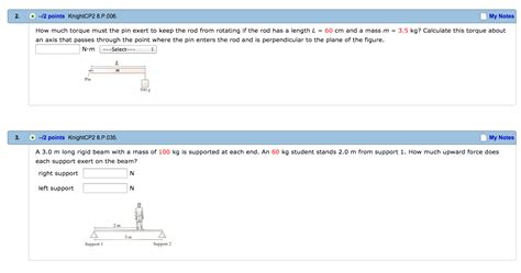 Solved How Much Torque Must The Pin Exert To Keep The Rod Chegg Com